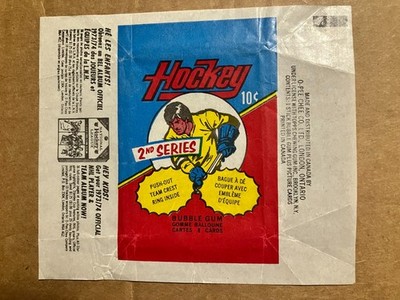 1973-74 OPC (O-PEE-CHEE) NHL HOCKEY 2nd SERIES EMPTY WAX WRAPPER, .10 ...
