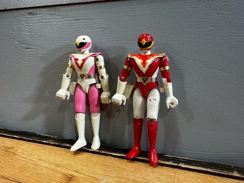 Bandai Toei Power Rangers Jetman Red Pink Chogokin Figure 2p Set Used ...