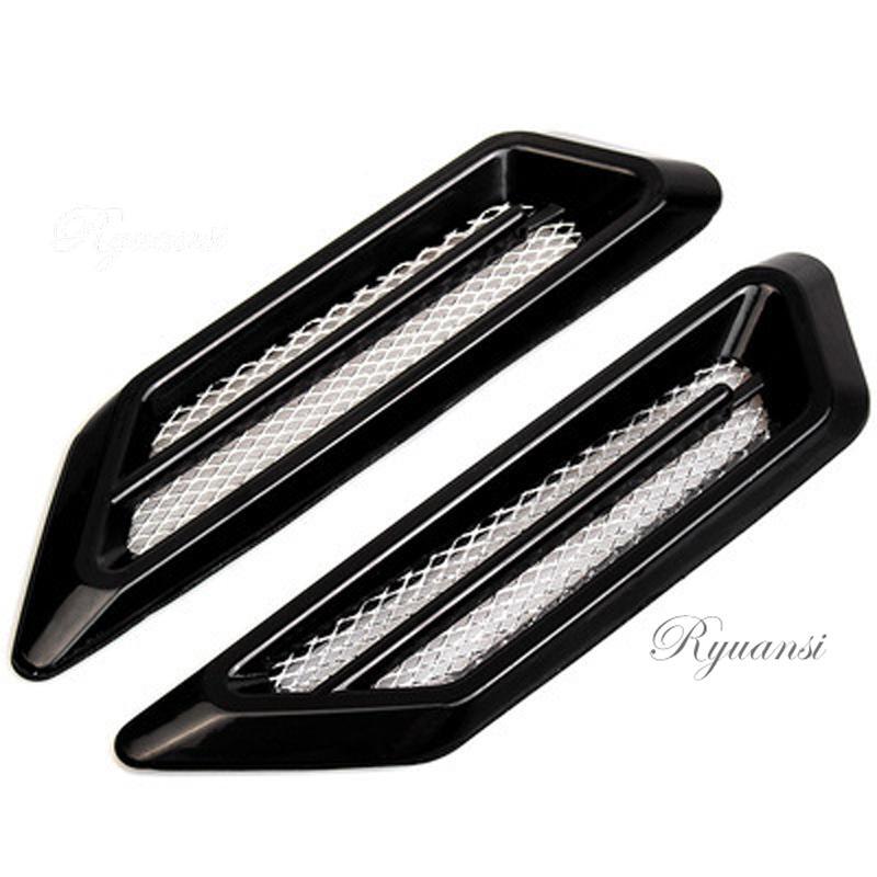 Chrome Car Exterior Hood Air Flow Fender Side Vent Intake Decoration ...