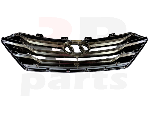 FOR HYUNDAI SANTA FE 12-15 NEW FRONT BUMPER GRILLE BLACK / CHROME 86350 ...