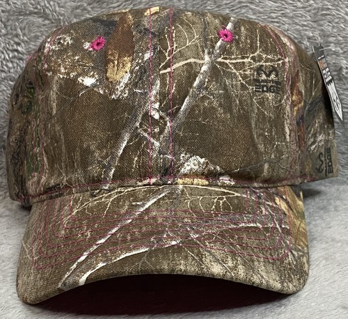 Ladies Realtree Edge Camouflage Adjustable Pink Highlight Baseball Cap ...