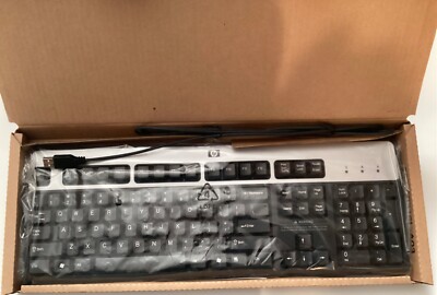 HP KU-0316 USB Basic Keyboard NEW NOS Windows Vista Era Hewlett Packard ...