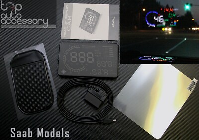 HUD Head Up Display 5.5" OBD II 2 Speed RPM Warning System for all ...