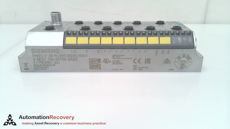 SIEMENS 6ES7146-6FF00-0AB0, SIMATIC ET200 DIGITAL INPUT/OUTPUT MODULE ...