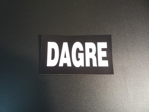 DAGRE WHITE ON IR MAGIC BLACK solasX PATCH 3.5"X2" WITH VELCRO® BRAND ...