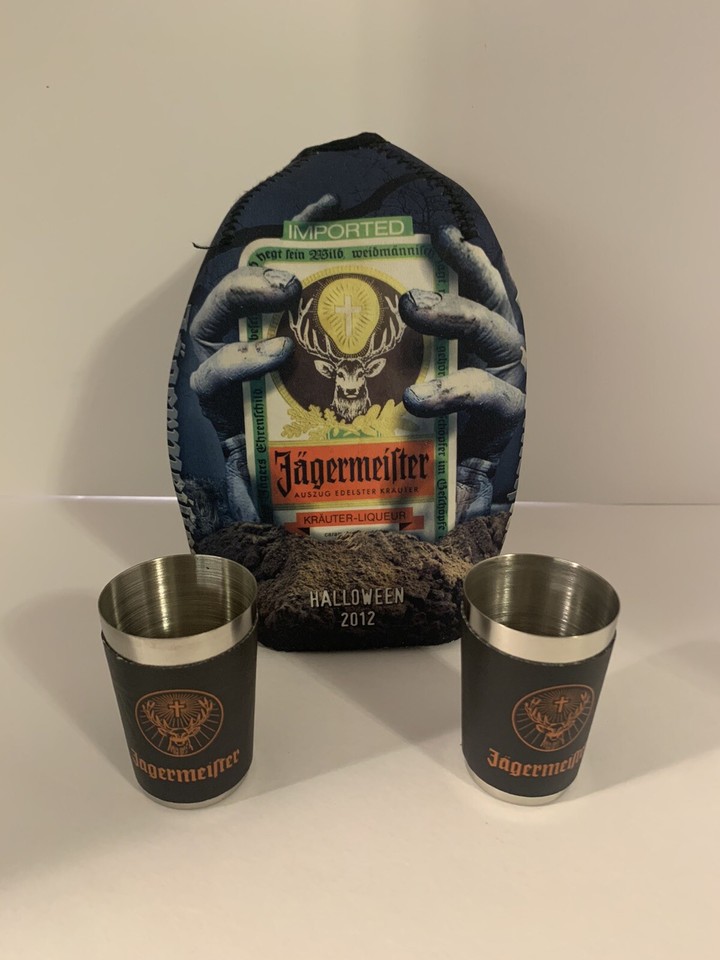 JAGERMEISTER BEACH COOLER KOOZIE BOTTLE INSULATOR HALLOWEEN 2012 + 2 ...