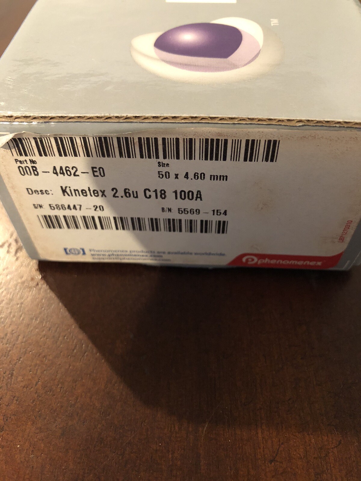 Brand New Phenomenex KINETEX 2.6u C18, 100A, 50x4.6mm HPLC Column | eBay