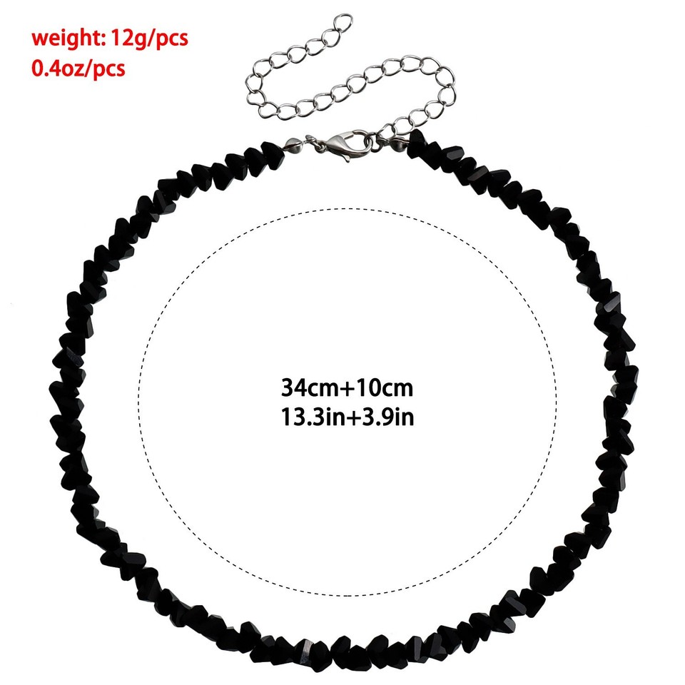 Crystal Jewellery Bridal Black Stone Wedding Party Flower Necklace ...