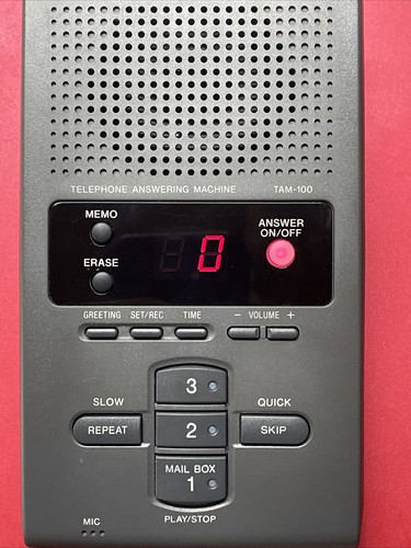 Sony Digital Telephone Answering Machine TAM-100 Gray 3 Message Boxes ...