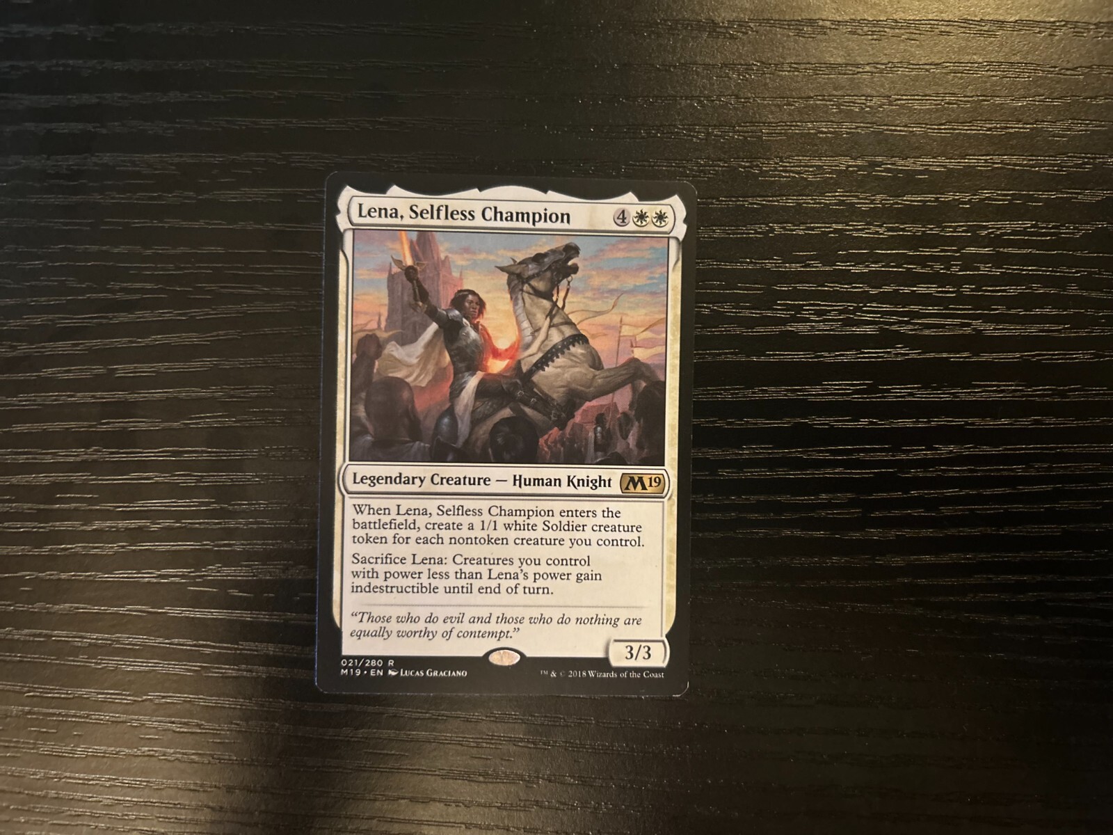 MTG Lena, Selfless Champion Core Set 2019 021/280 Regular Rare | eBay