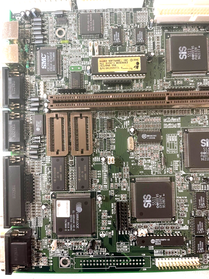 VINTAGE ECS SC58P VIO/S SIS 5511 PENTIUM SOCKET 7 LPX MOTHERBOARD VGA ...