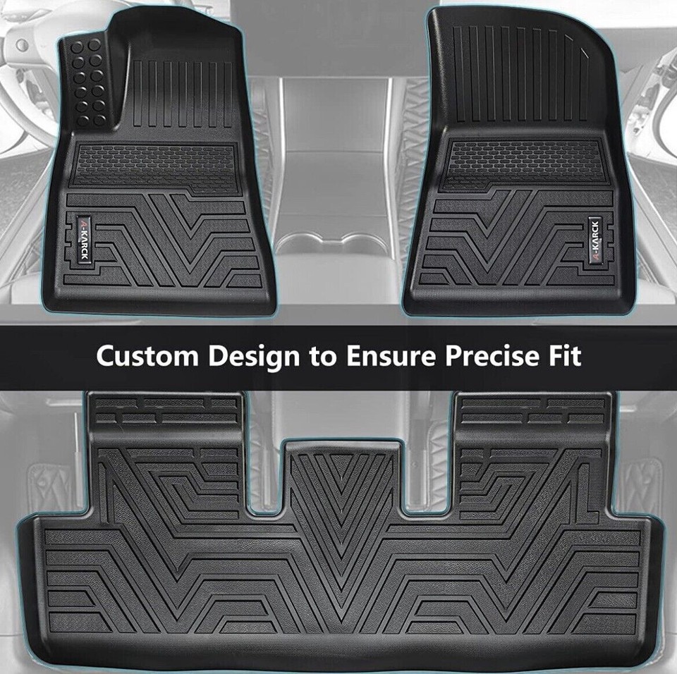 A-KARCK 3pcs All Weather TPE Rubber Floor Mats Set Fit 2017-2023 Tesla ...