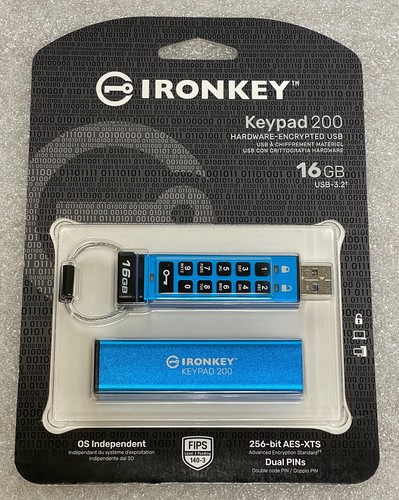 New Kingston Ironkey Keypad 200 16G Encrypted USB 3.2 Drive IronKey ...