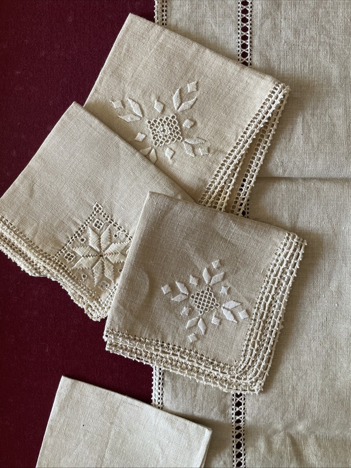 Exquisite Lefkara Lace handmade Cypriot Embroidery Linen Tablecloth ...