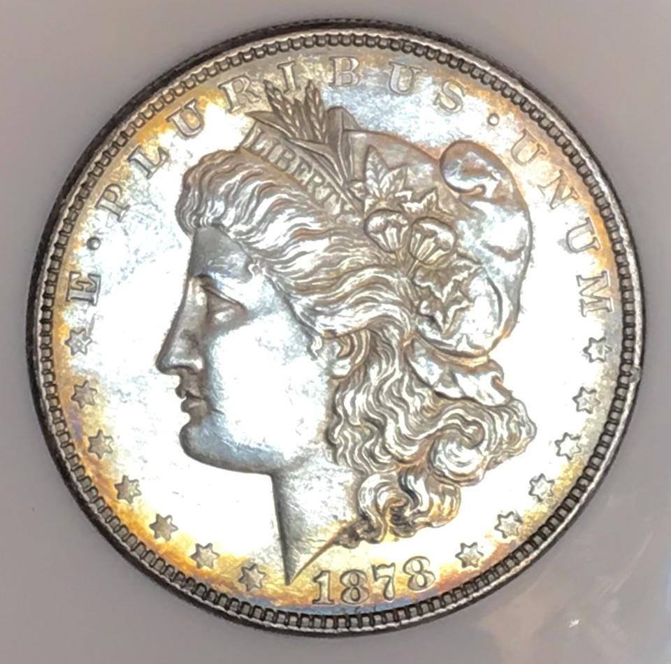 1878 8TF MORGAN DOLLAR! MS+++! PROOF LIKE EXAMPLE$! ULTRA RARE DATE ...