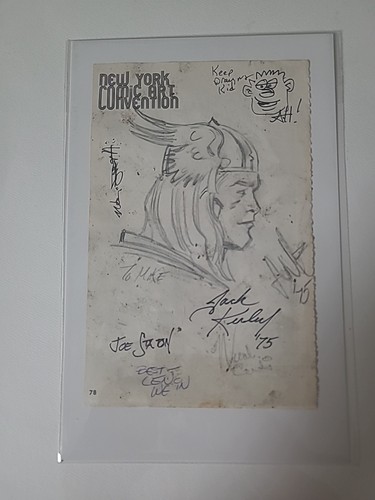 Jack kirby ORIGINAL Thor Sketch Art from The 1975 New York Comic Art ...