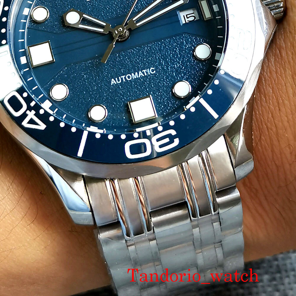BLIGER 41mm Automatic Men Watch Blue Dial Auto Date Sapphire Glass ...