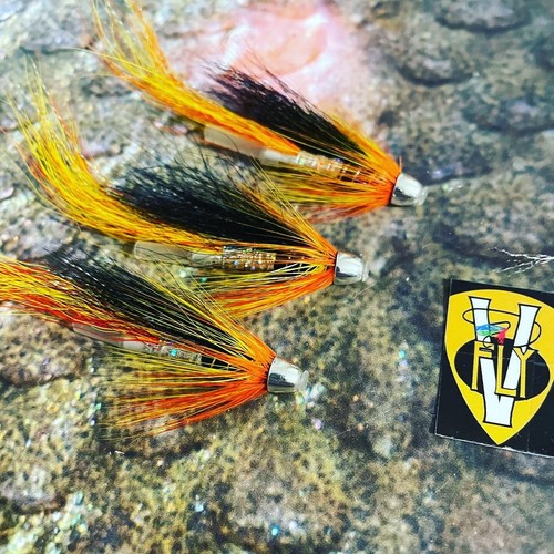 3 V Fly Silver Cascade Conehead Salmon Tube Flies & Treble Hooks 1 & 1. ...