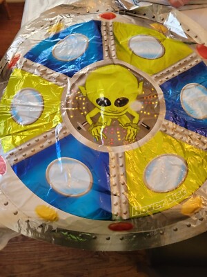 Lot/2 ANOGRAM 677 HOVER DISC 36" -3FT Alien Design Toss it, Roll It ...