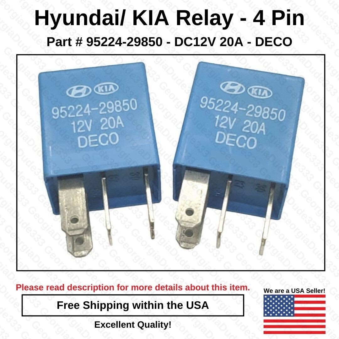 Hyundai / Kia Relay Original Part # 95224-29850 - DC12V 20A - DECO ...