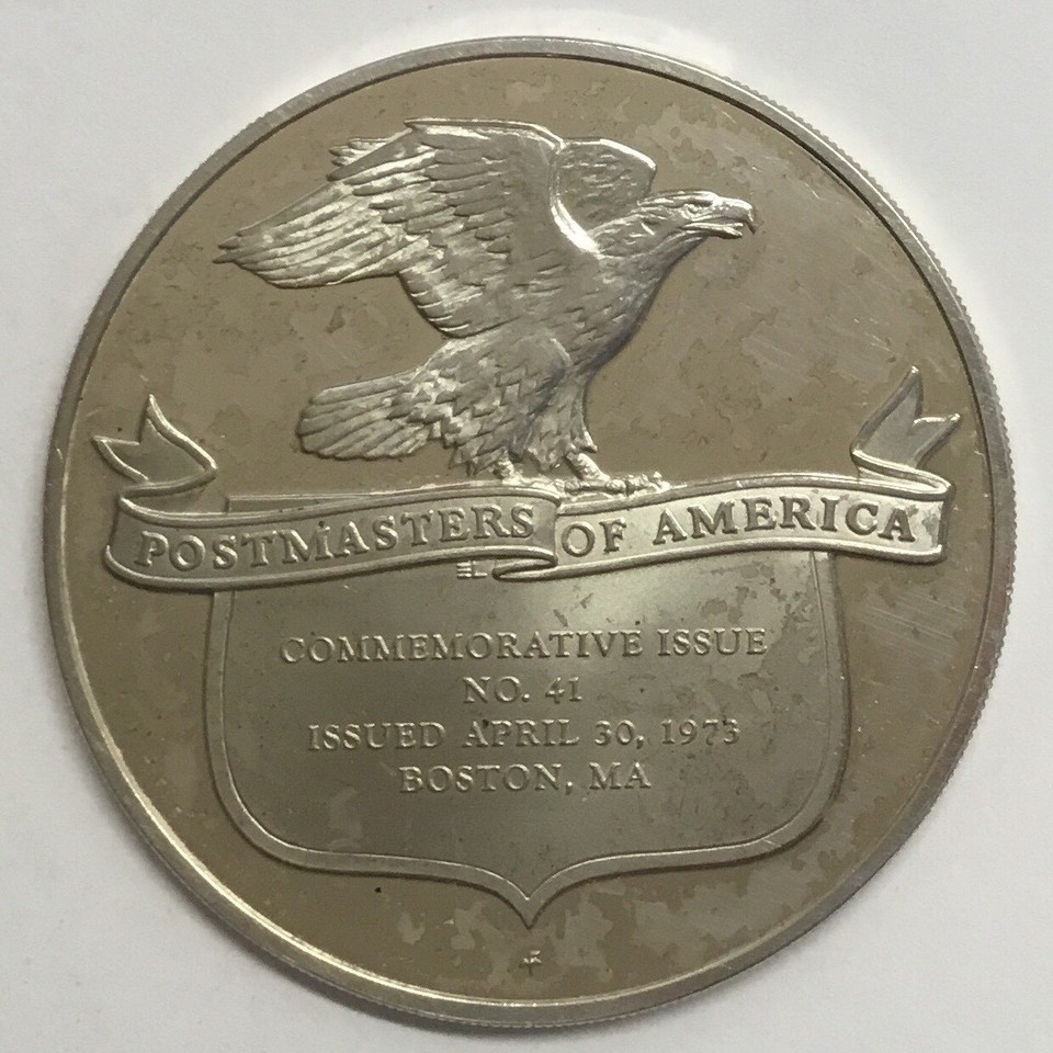1973 .925 Silver Postmasters Of America Commemorative Round UNC # | eBay