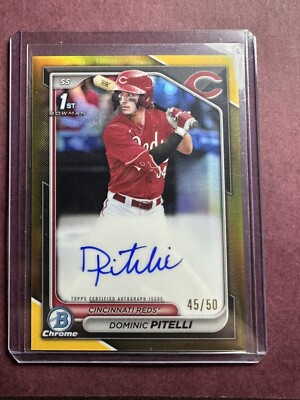 2024 Bowman #CPA-DPI Dominic Pitelli Chrome Prospect Auto Gold ...