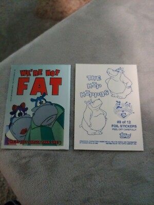 1995 Topps Animaniacs Foil Sticker #8 of 12 The Hip Hippos | eBay
