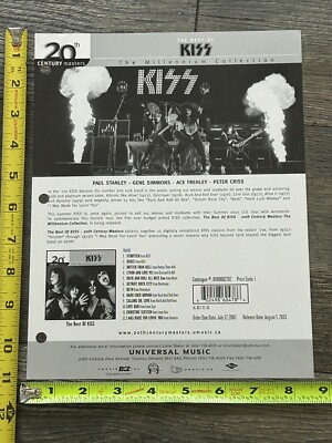 KISS Ad Advert Best Of Kiss Millennium Collection Sales Flyer 2003 ...