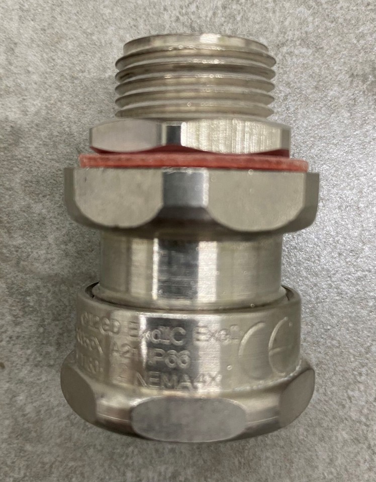 HAWKE 501/421/A/M20 EX Brass N.P Cable Gland with lock nut, IP Washer ...