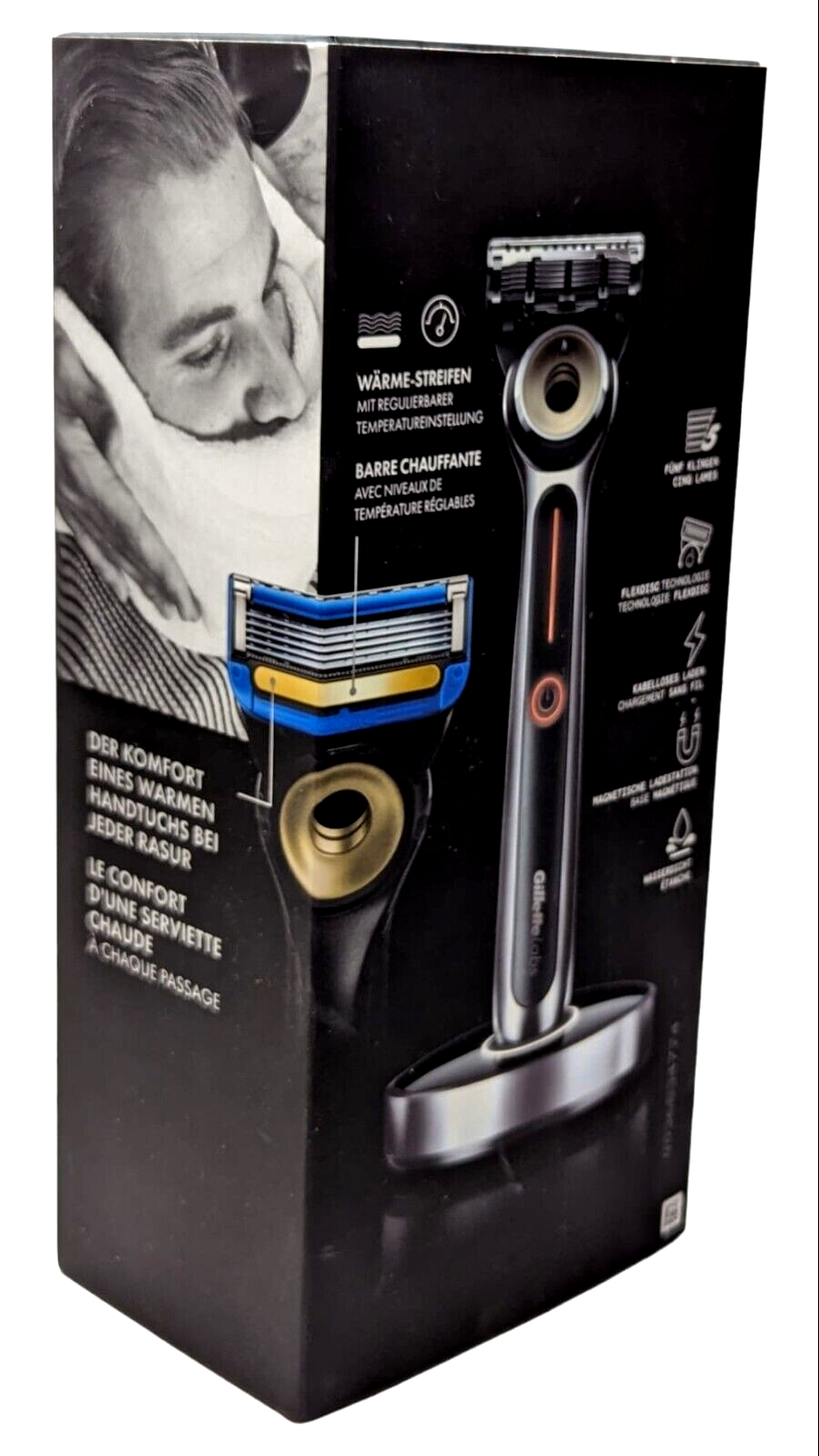 Gillette Labs Heated Razor Nassrasierer Rasierer Herren inkl. 2 Klingen ...