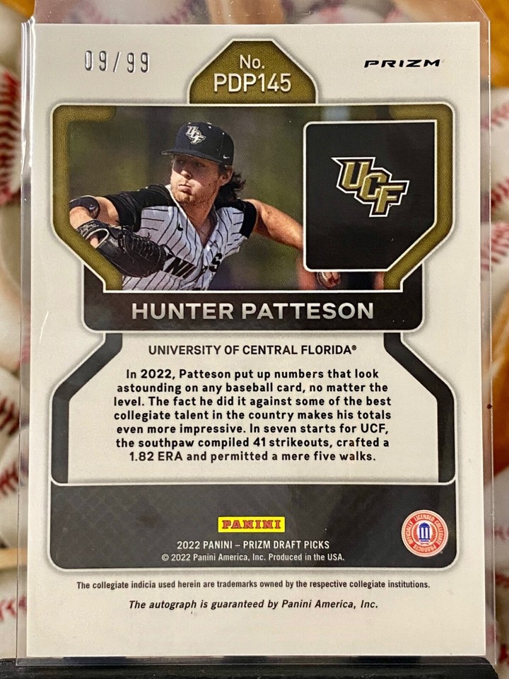 2022 Panini Prizm Draft Picks Hunter Patterson PDP145 Blue Prizm ...