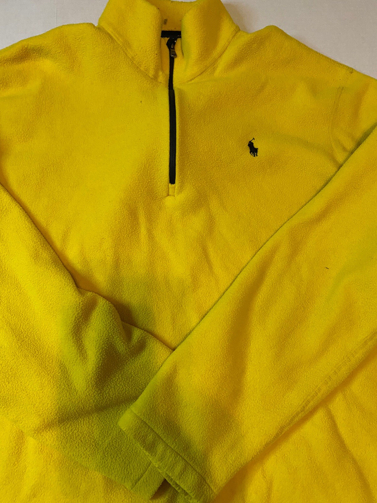 Polo Ralph Lauren Jacket XXL YELLOW / NAVY Polar Fle… - Gem