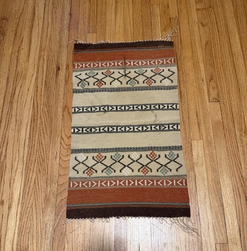 Vintage Hand Made Wool Woven Table Runner Or Wall Hanging | eBay