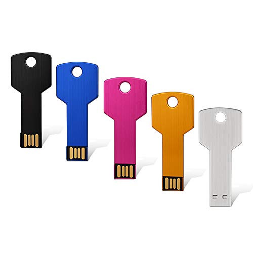 Key Shaped USB Flash Drive 5 Pack USB 2.0 Metal Thumb Drives 32GB ...