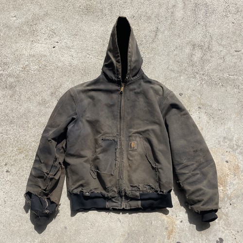 Thrashed Vintage Carhartt Canvas Jacket Distressed | eBay