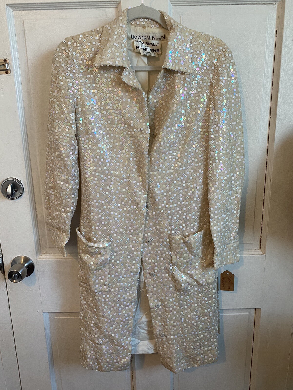 1970's Vintage SEQUIN COAT sequin duster sequin tren… - Gem