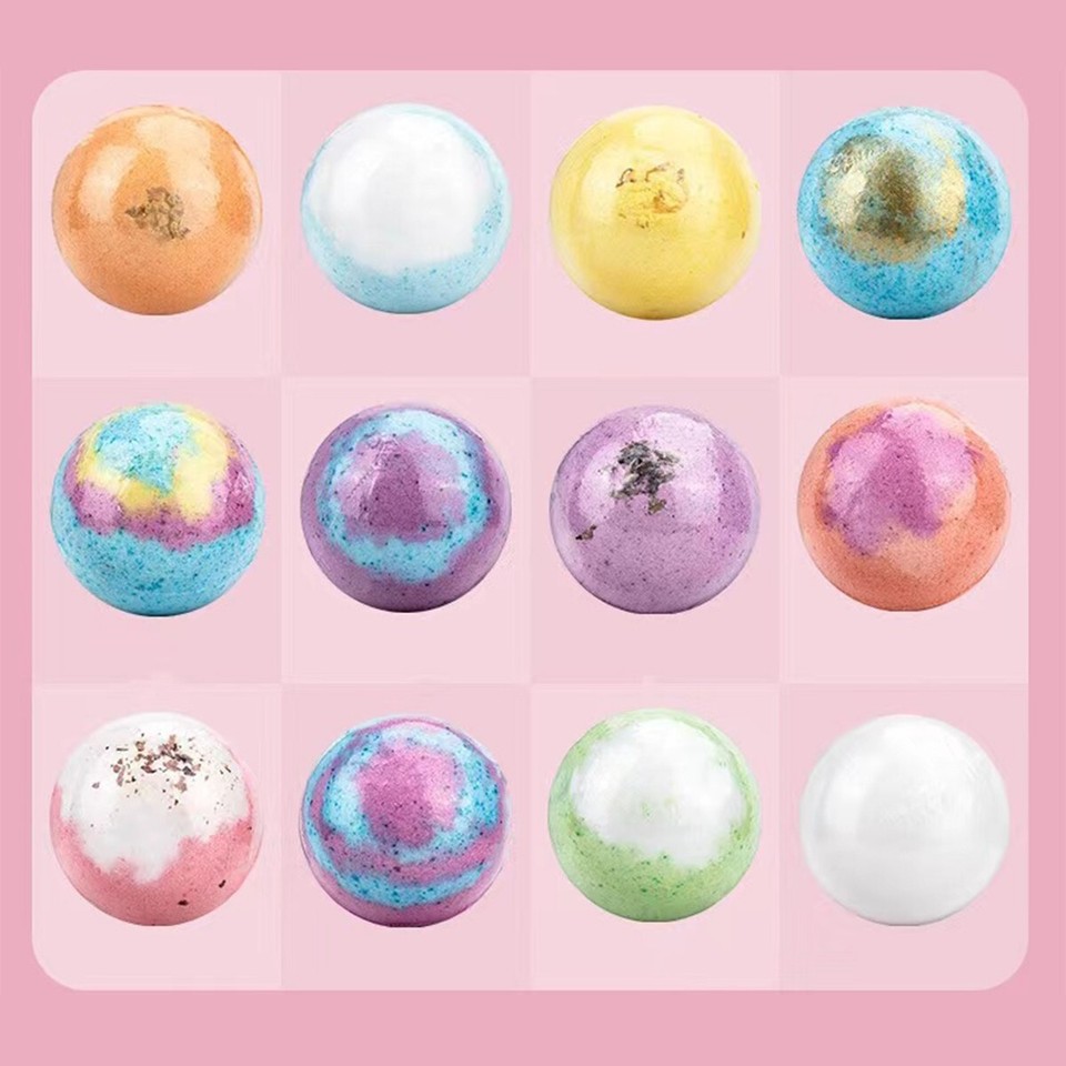 12 Pieces Bath Bombs Gift Set Handmade Fizzy Bubble Bath Bombs Vegan ...
