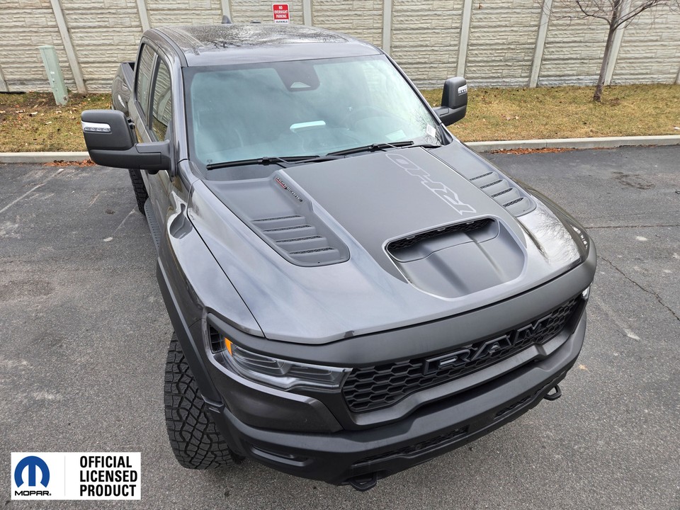 Fits 2025 Ram RHO hood graphics with RHO cut out vinyl decals stickers ...