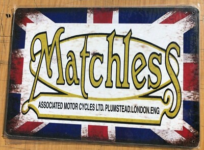 Matchless Motorcycle logo advertising vintage retro signs repro wallart ...