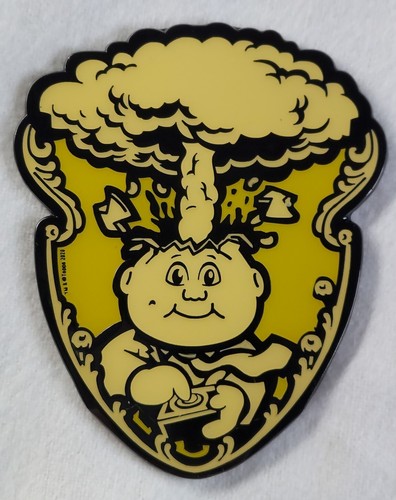 Garbage Pail Kids Adam Bomb YELLOW 3M Stick And Peel 3" Emblem Official ...