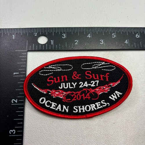 2014 SUN & SURF RUN OCEAN SHORES WASHINGTON Motorcycle Biker Patch 40a4 ...