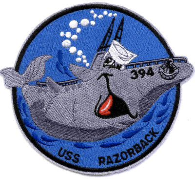 3" NAVY USS SS-394 RAZORBACK GREY WHALE EMBROIDERED PATCH | eBay