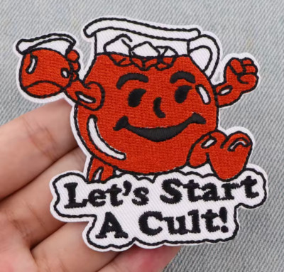KOOL-AID MAN - LET'S START A CULT! - Embroidered Iron-On/Sew-On Patch ...