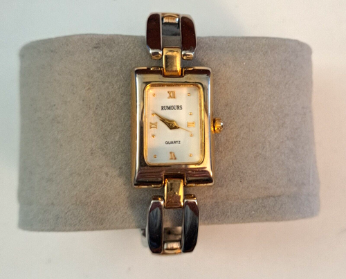 Rumours Women's Dual Tone Bracelet Watch Rectangular Dial New Battery 7 ...