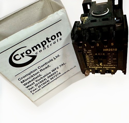 Crompton Controls HR2510 Contactor 230V 50/60Hz 15kW 1NO HR2510-230 | eBay