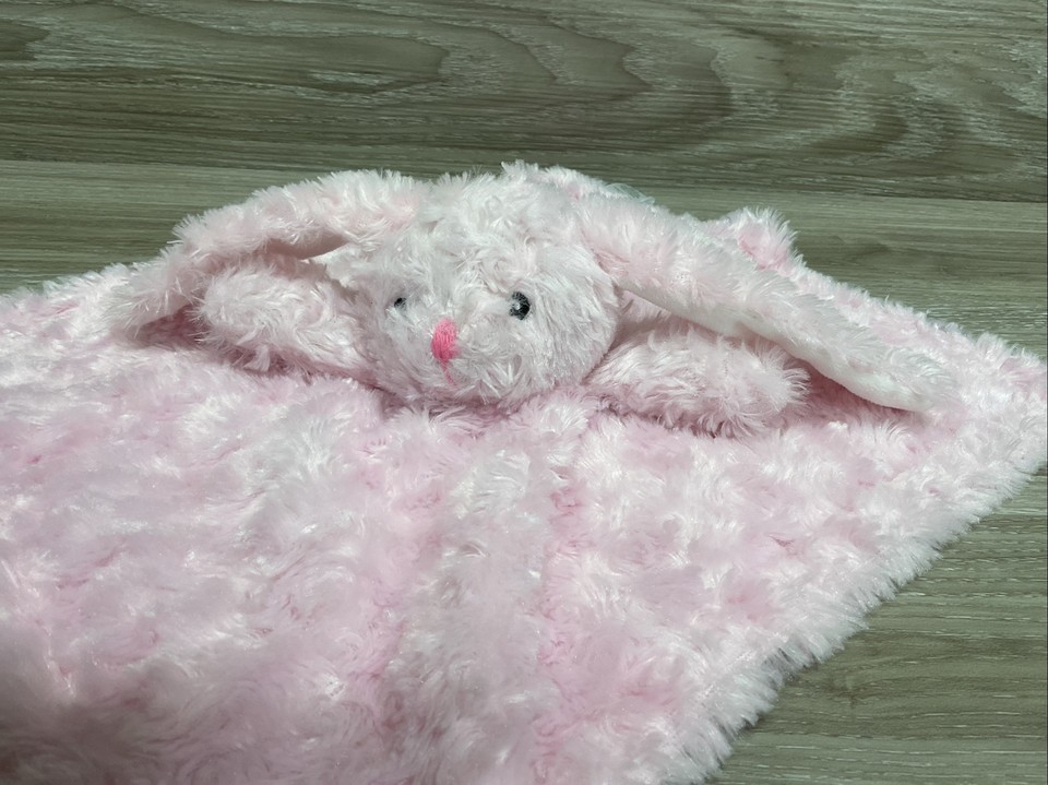 Necessities Tendertyme Pink Swirl Bunny Rabbit Lovey Security Blanket ...