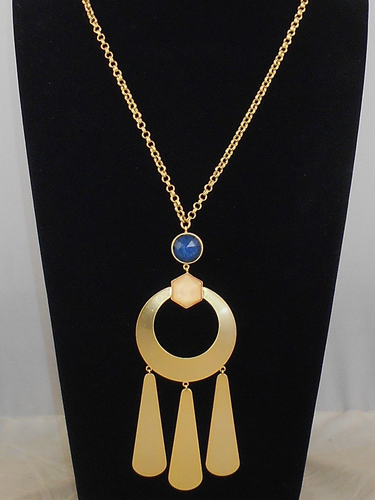 Kate Spade Gold Plated SUNSHINE STONES Pink Blue Pendant Necklace | eBay