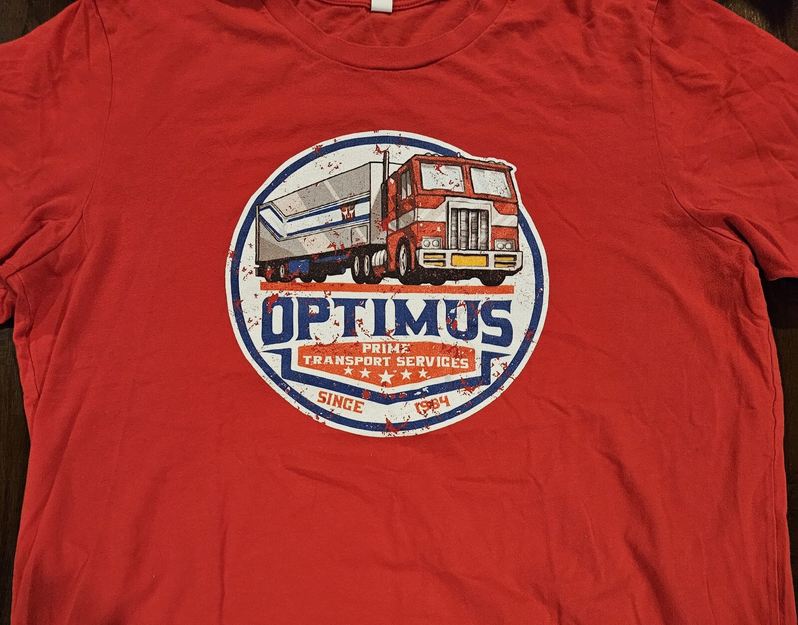 Optimus Prime Transport Services XL T-Shirt Red Autob… - Gem