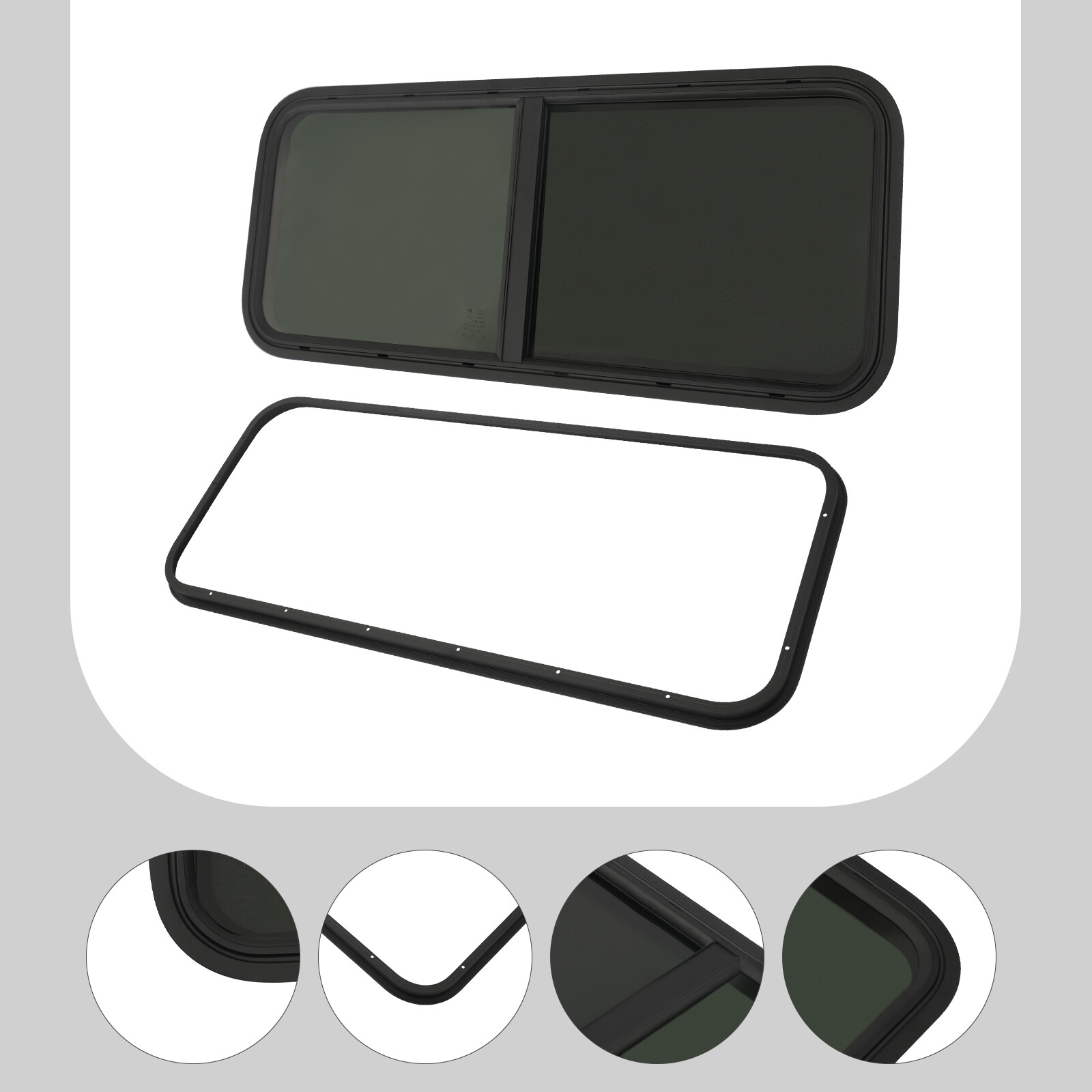 42" x 22" RV Window For Cargo Trailer Camper Motorhome Horizontal ...