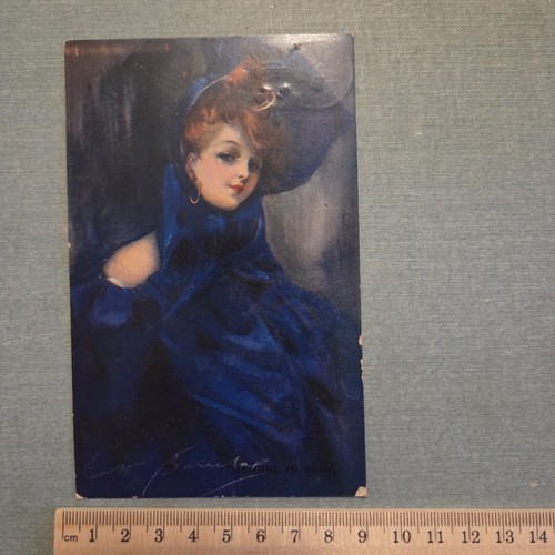 Vintage Postcard "Girl in Blue" 1907 | eBay UK
